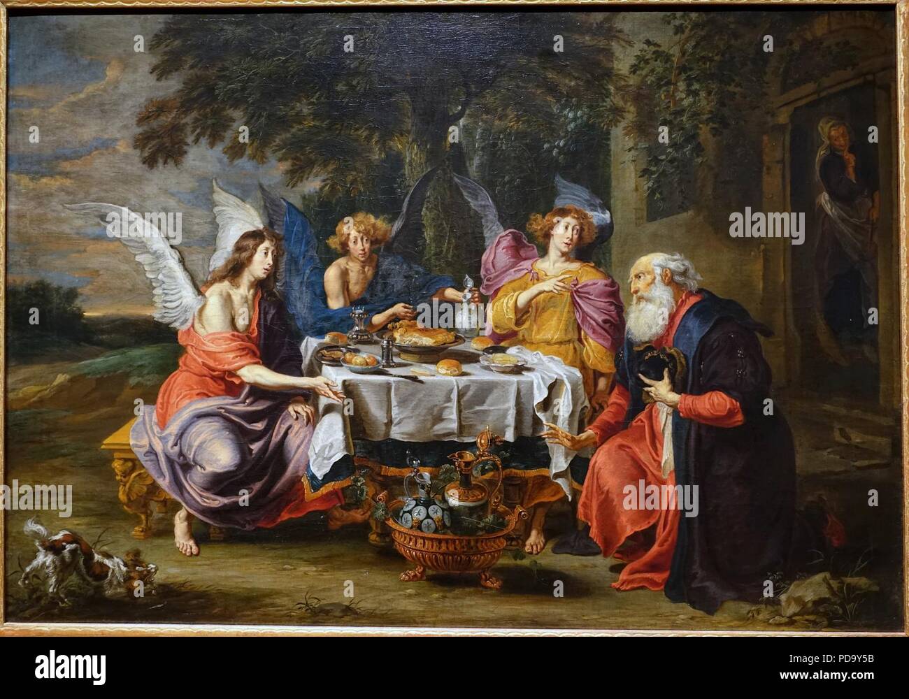 Angels visiting Abraham, by Willem van Herp I, Antwerp, 1650-1660, oil ...