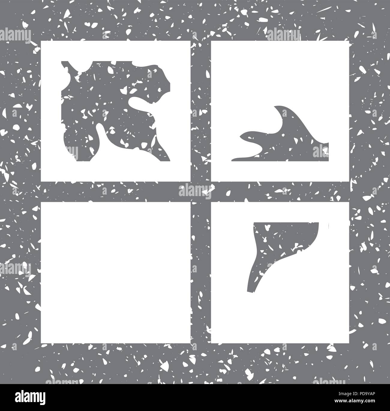 Grunge icon - Falling leaves window Stock Vector Image & Art - Alamy