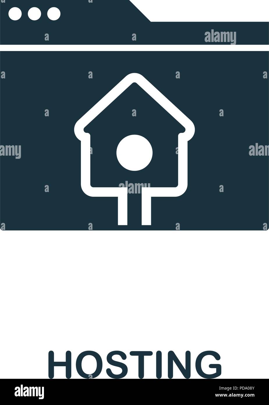 Hosting creative icon. Simple element illustration. Hosting concept ...