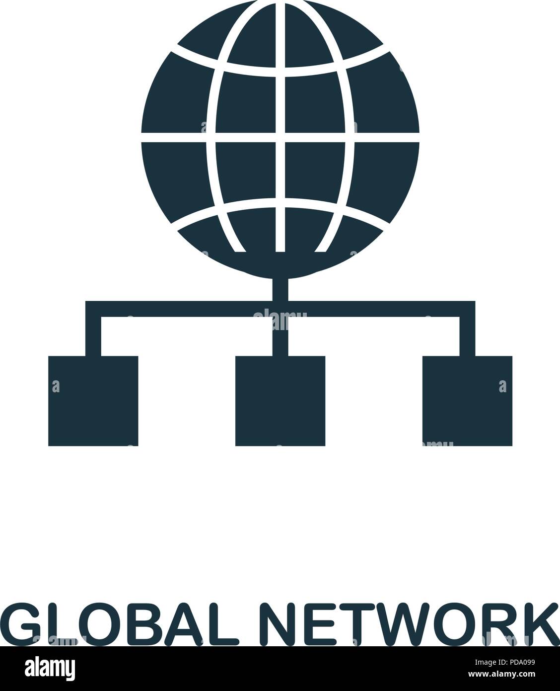 Global Network creative icon. Simple element illustration. Global ...