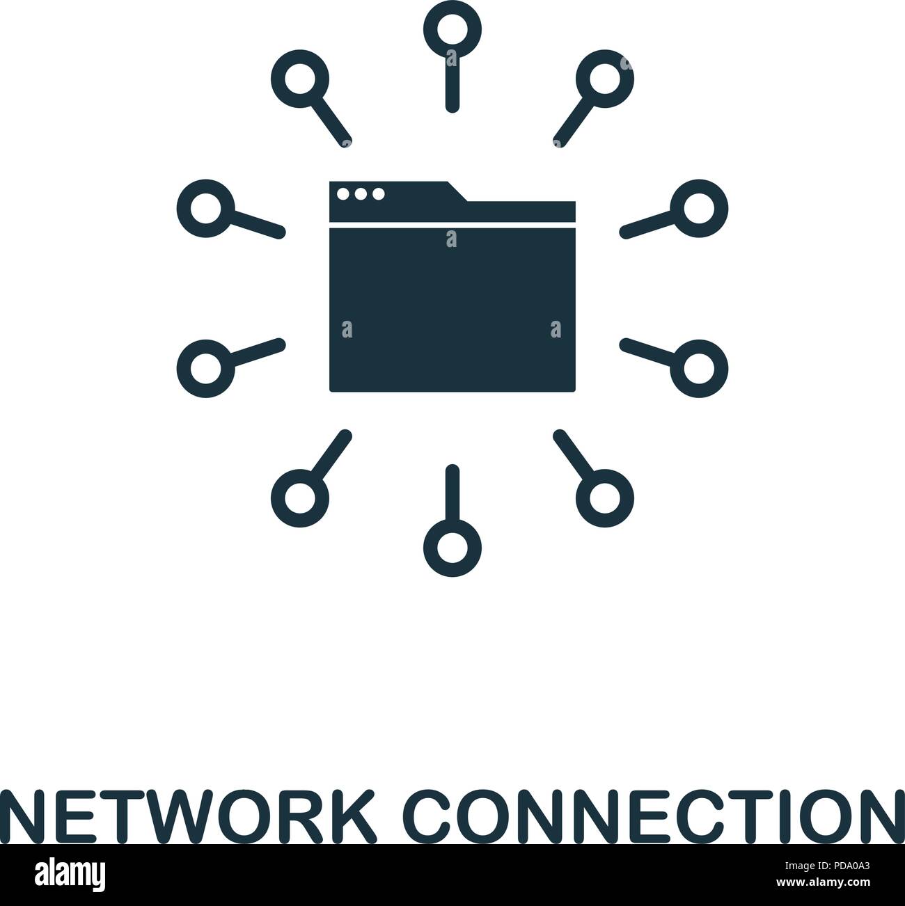 Network Connection creative icon. Simple element illustration. Network ...