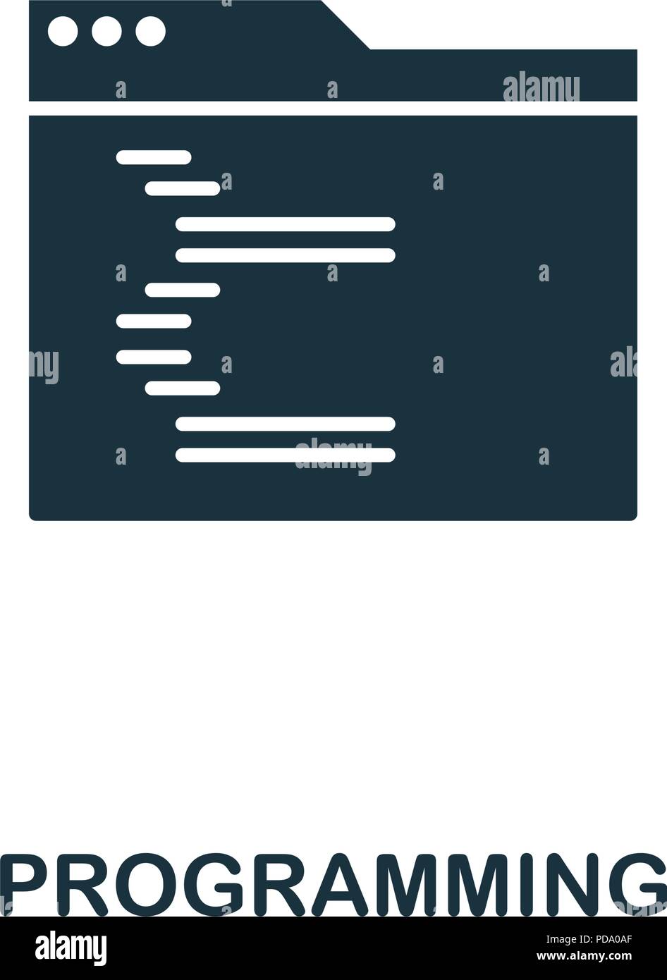 Programming creative icon. Simple element illustration. Programming ...