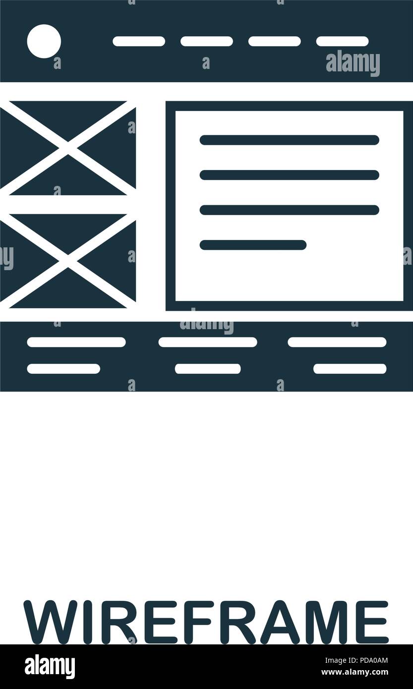 Wireframe creative icon. Simple element illustration. Wireframe concept ...