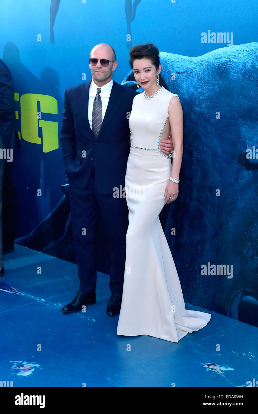 Jason Statham And Li Bingbing Attending The Meg Premiere At The Tcl Chinese Theatre On August