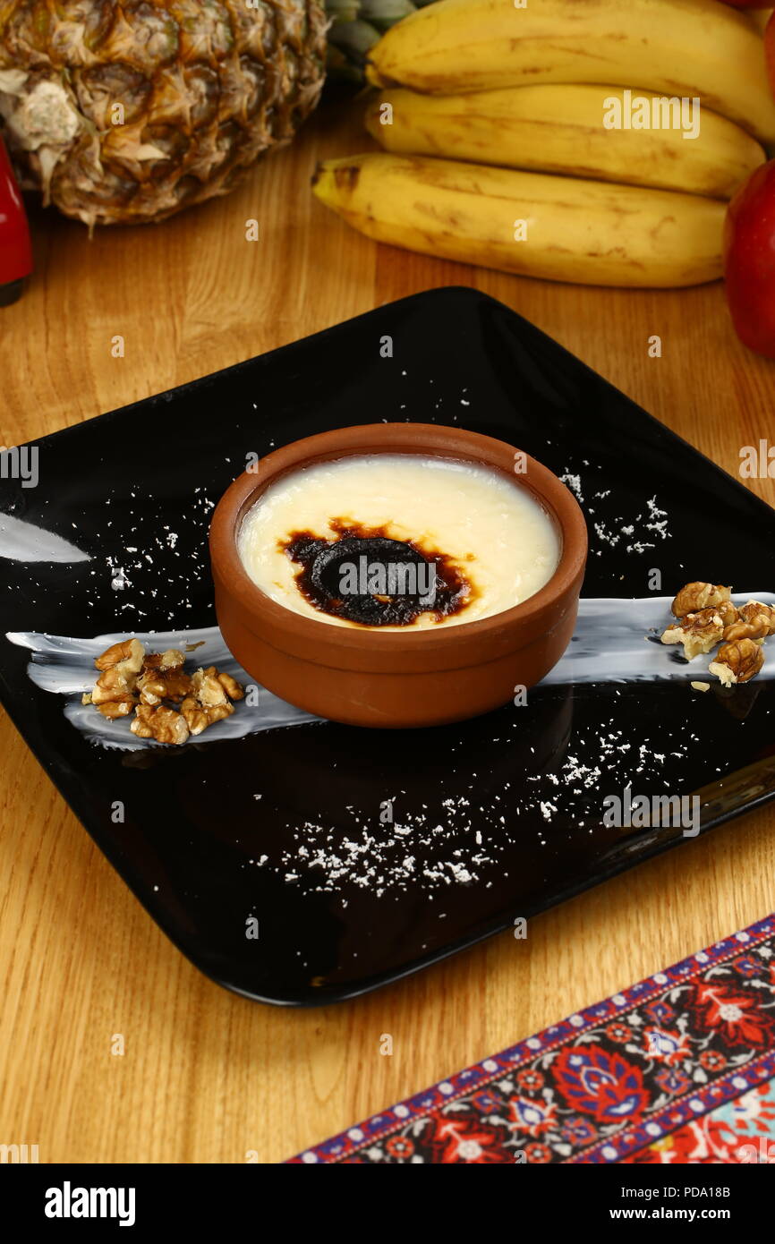 Baked rice pudding - Sutlac Stock Photo - Alamy