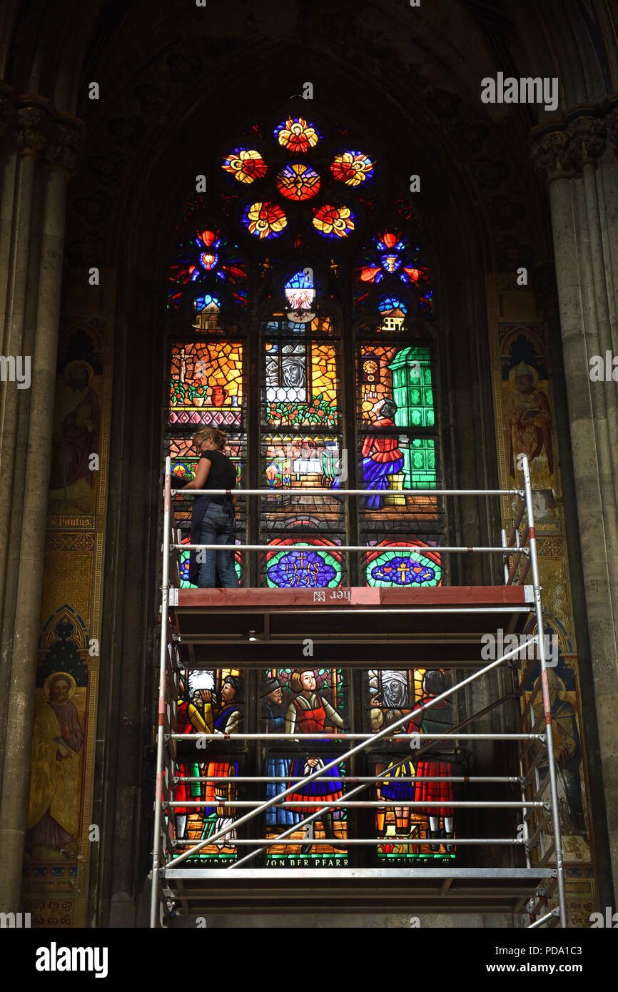 Vienna austria stained glass window hi-res stock photography and images ...