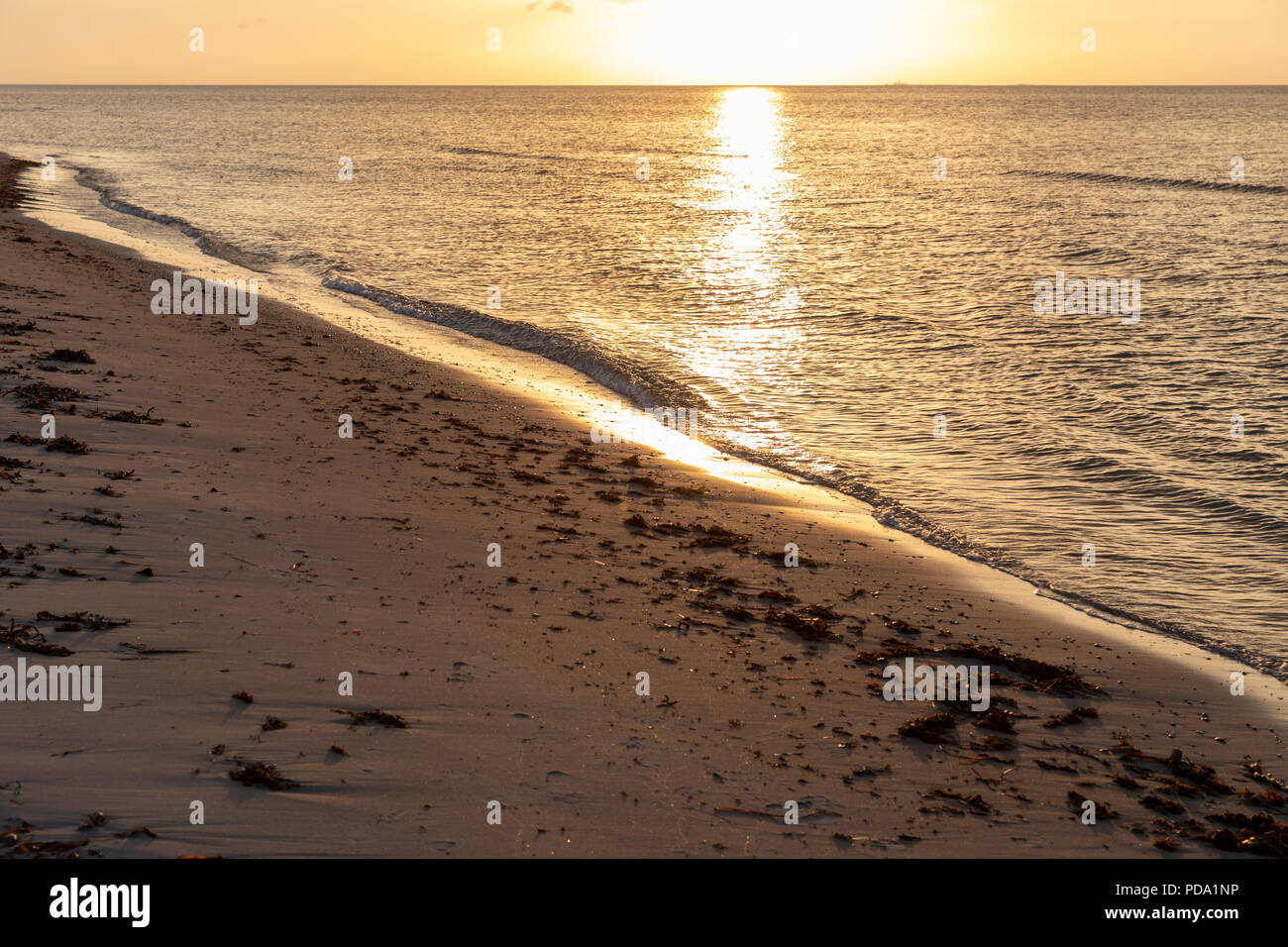 Beach, sunset; Laesoe, Denmark Stock Photo - Alamy