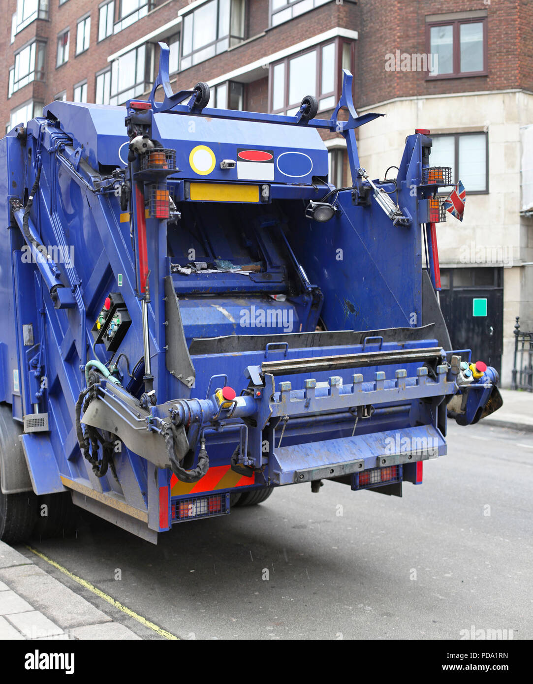 Blue Garbage Truck