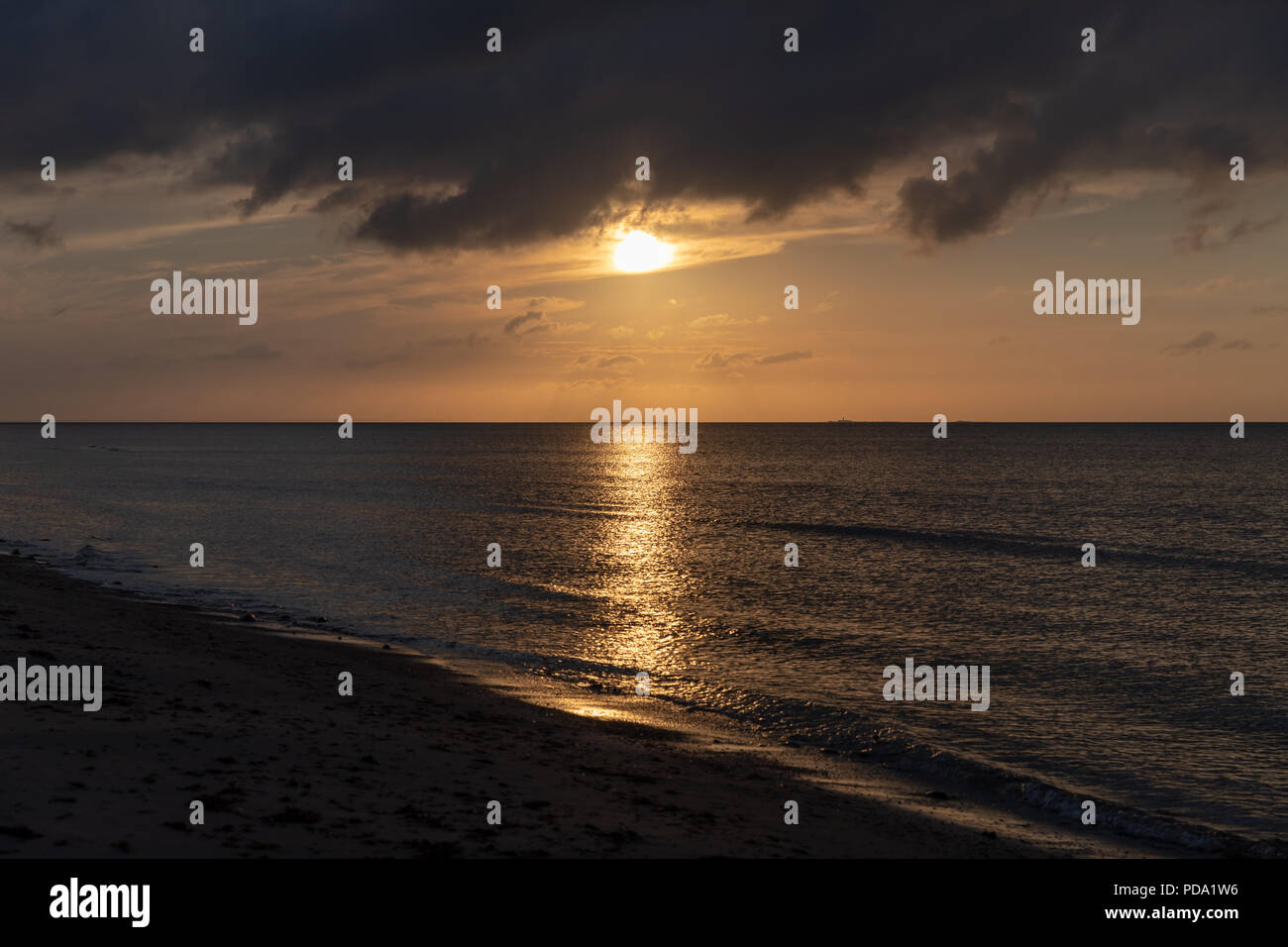 Beach, sunset; Laesoe, Denmark Stock Photo - Alamy