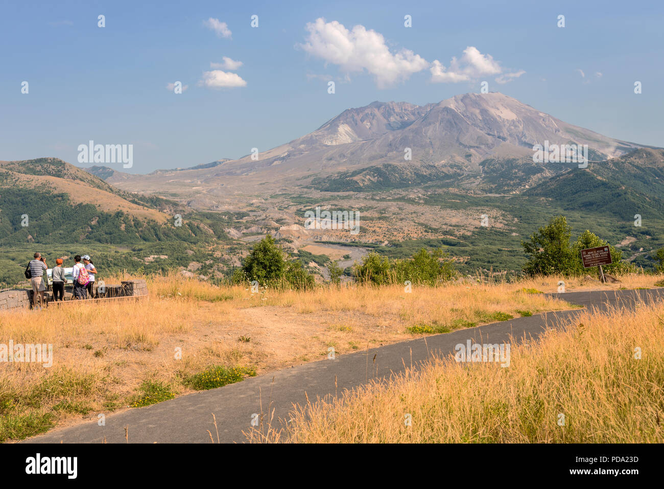 Mt. St. Helens Summertime landscape and hazy sky Stock Photo - Alamy