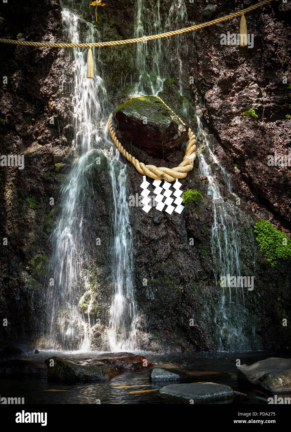 Japan, Honshu island, Kanto, Hakone, the heavenly waterfall of the ...