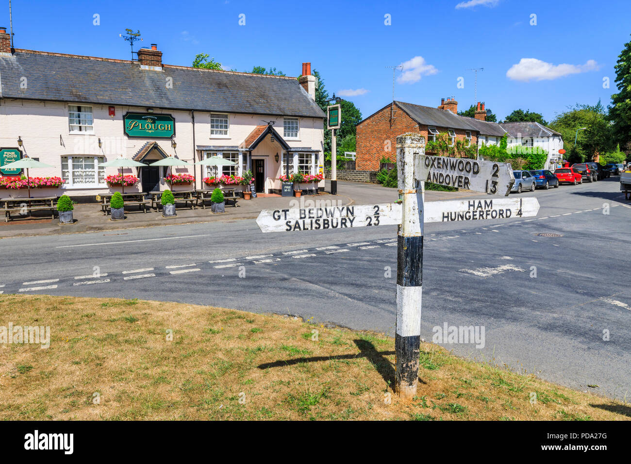 The Plough, a Wadworth pub in Shalbourne, a rural village in Wiltshire ...