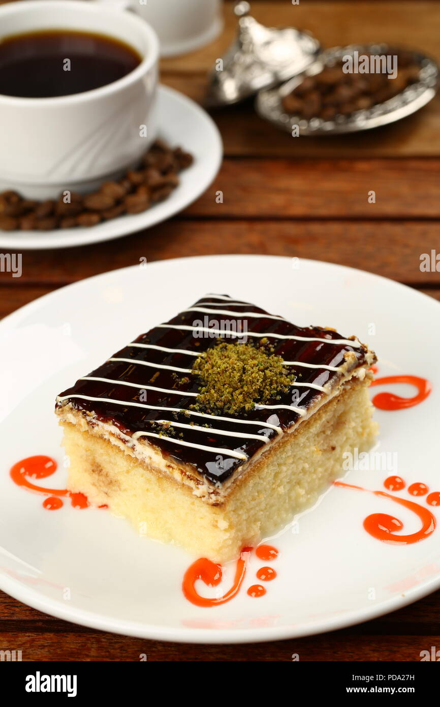 Trilece Caramel Dairy Dessert Cake Stock Photo - Alamy