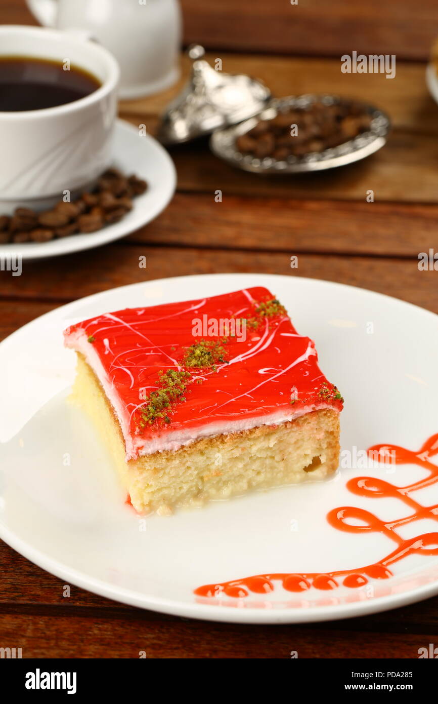 Trilece Caramel Dairy Dessert Cake Stock Photo - Alamy