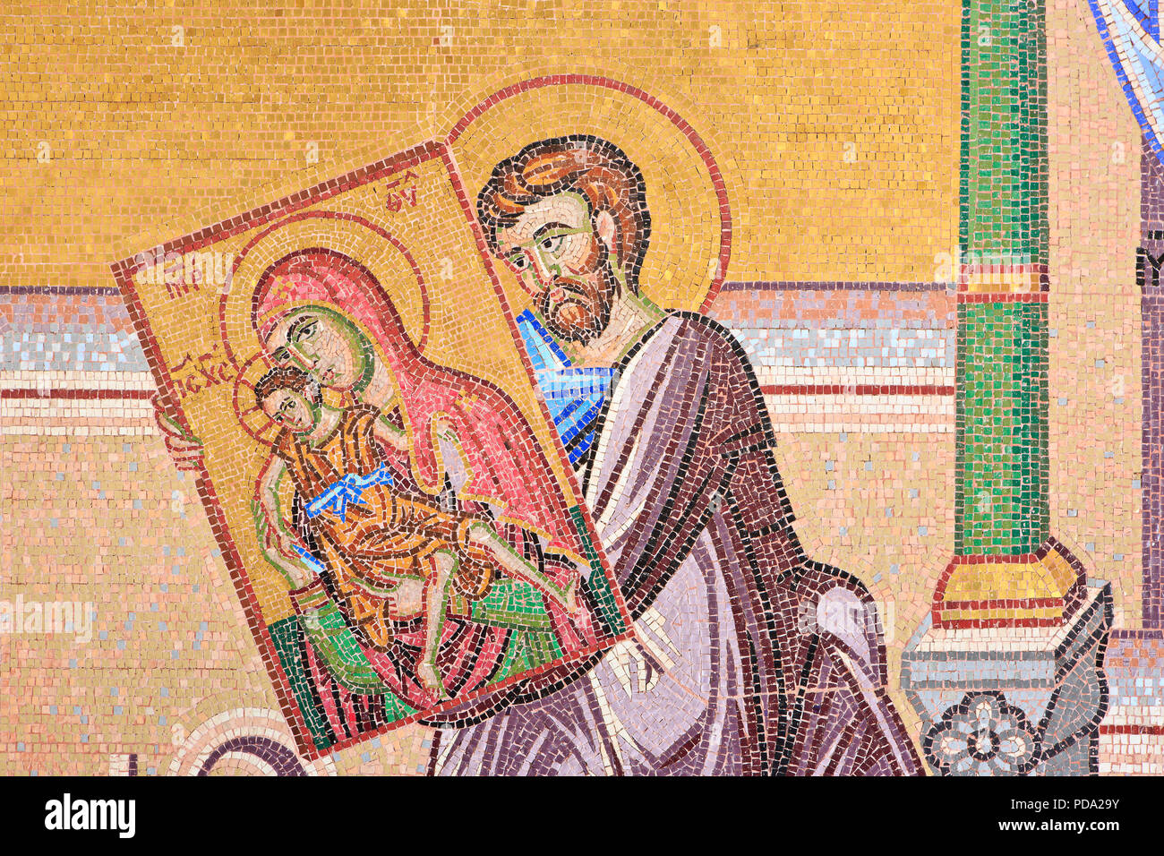 The Apostle Luke holding an Icon of Maria with Child at the Kykkos ...