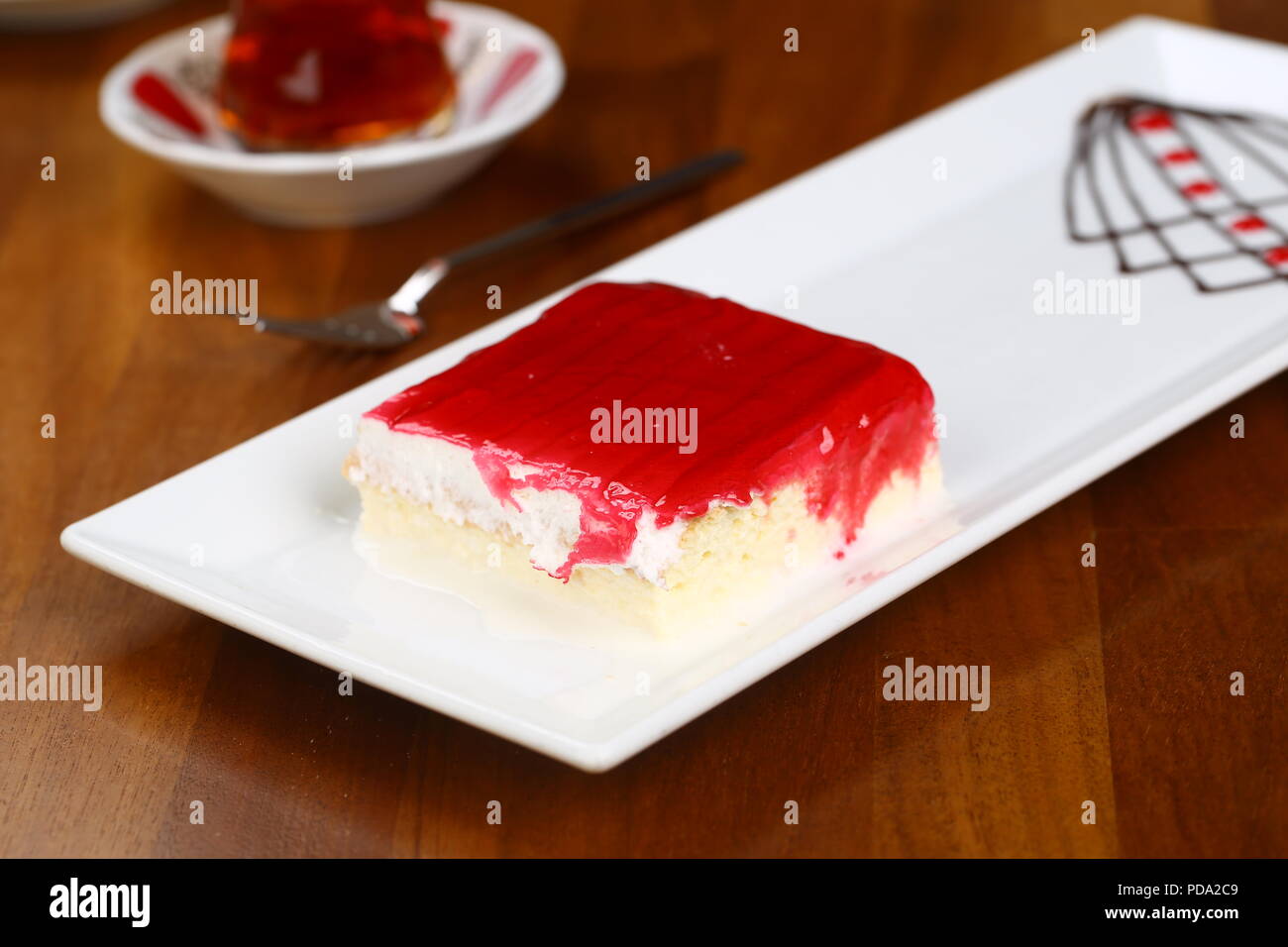 Trilece Caramel Dairy Dessert Cake Stock Photo - Alamy