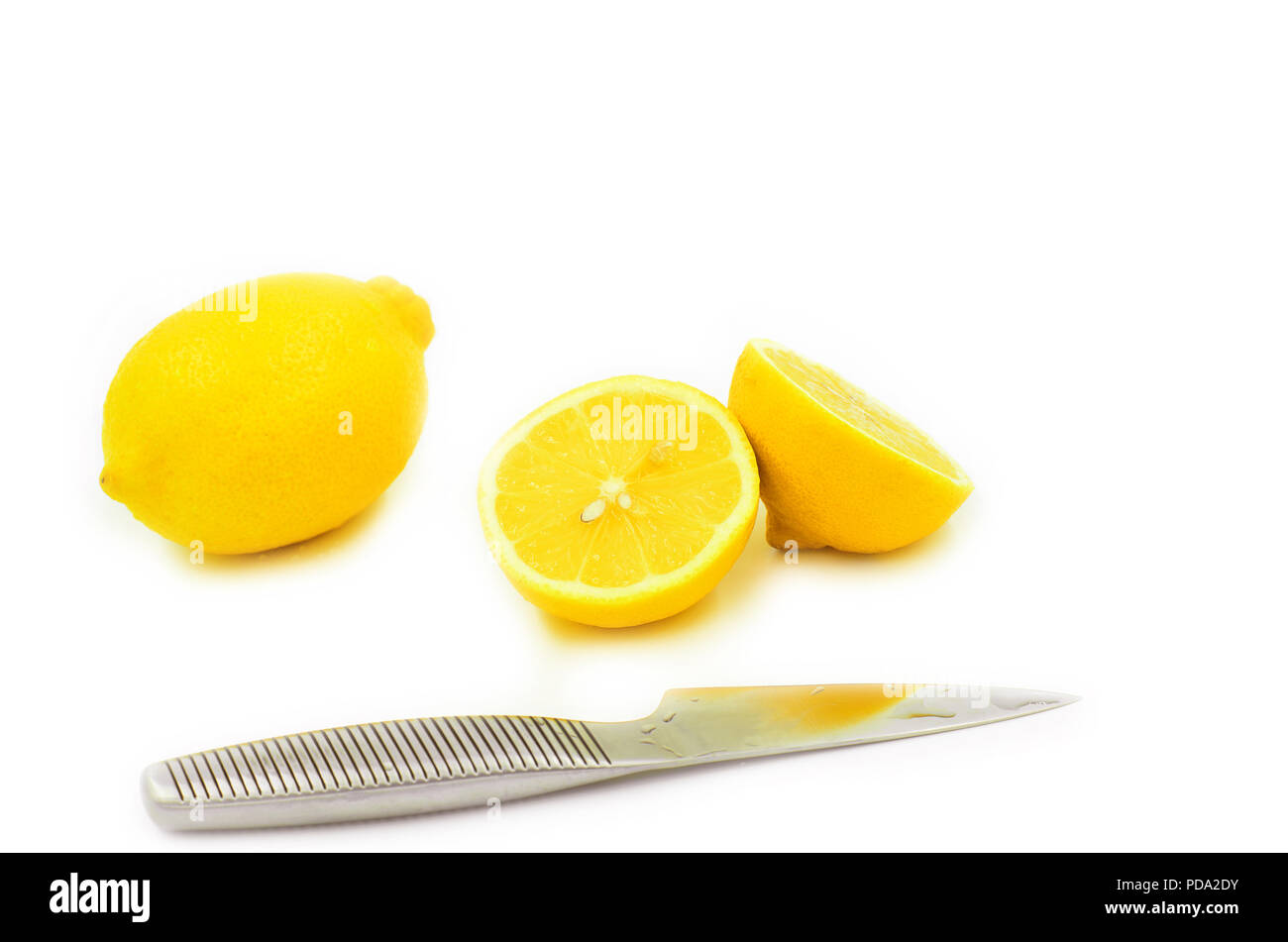 still-life with cut lemon Stock Photo - Alamy