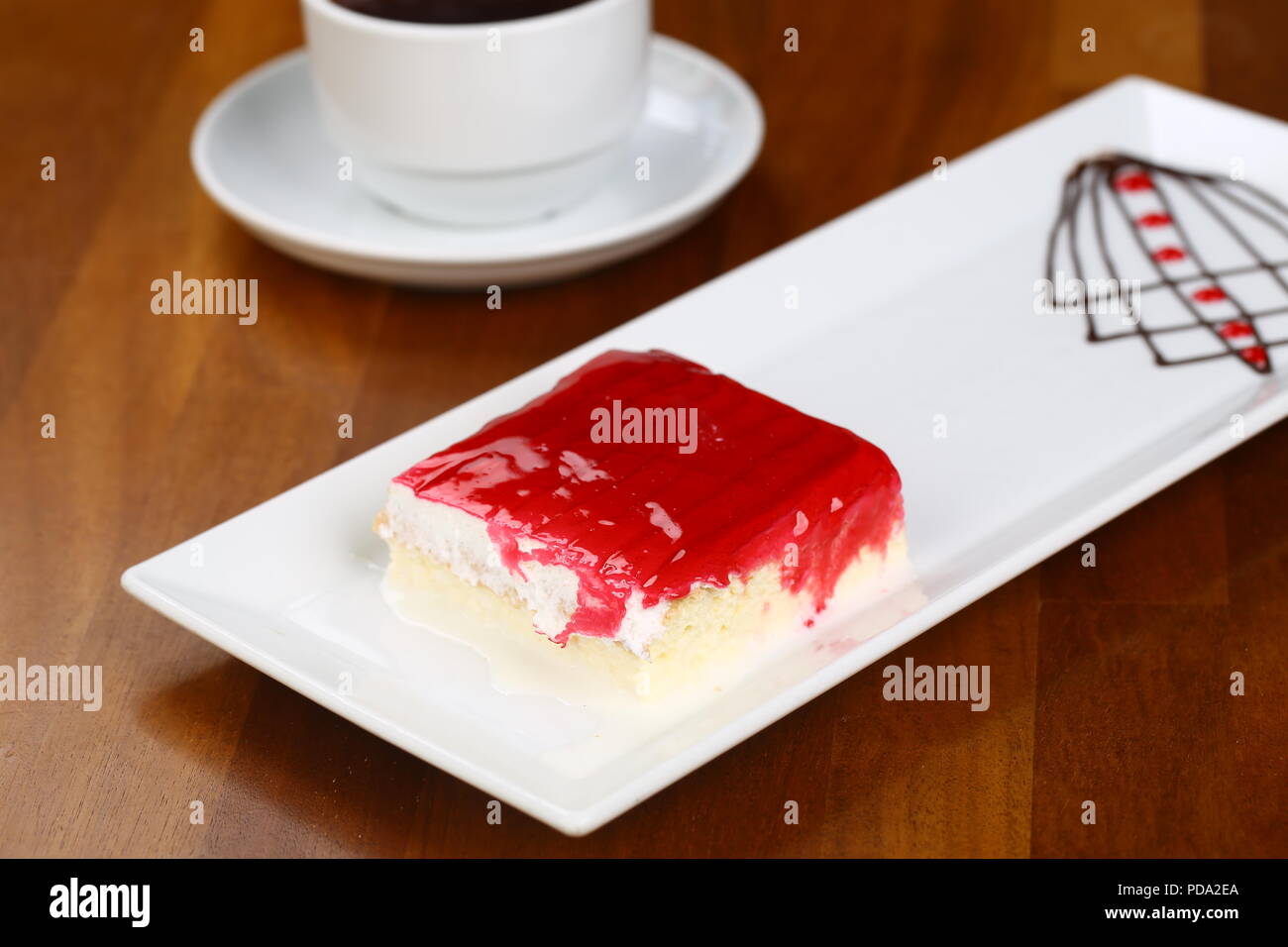 Trilece Caramel Dairy Dessert Cake Stock Photo - Alamy