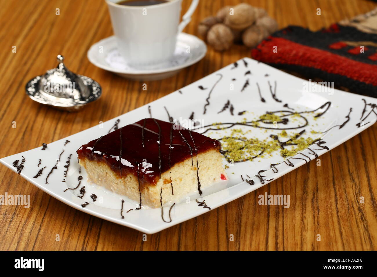 Trilece Caramel Dairy Dessert Cake Stock Photo - Alamy
