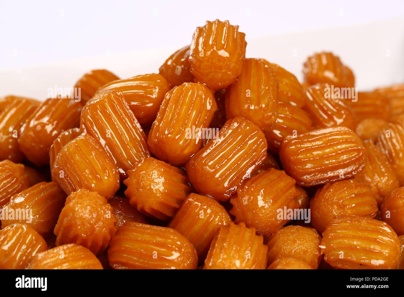 Traditional Turkish dessert tulumba Stock Photo - Alamy
