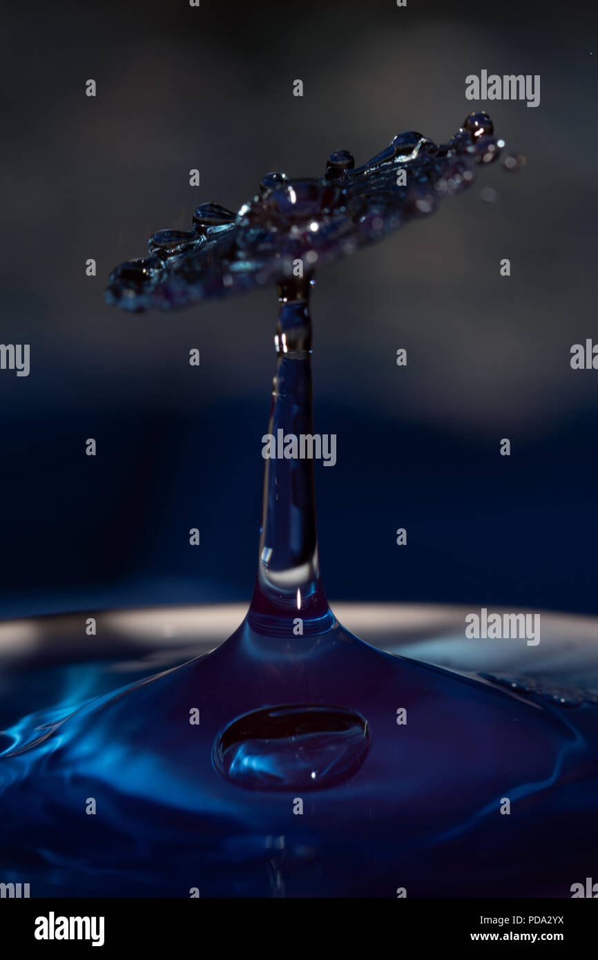 Waterdrop photography creating splash art Stock Photo - Alamy