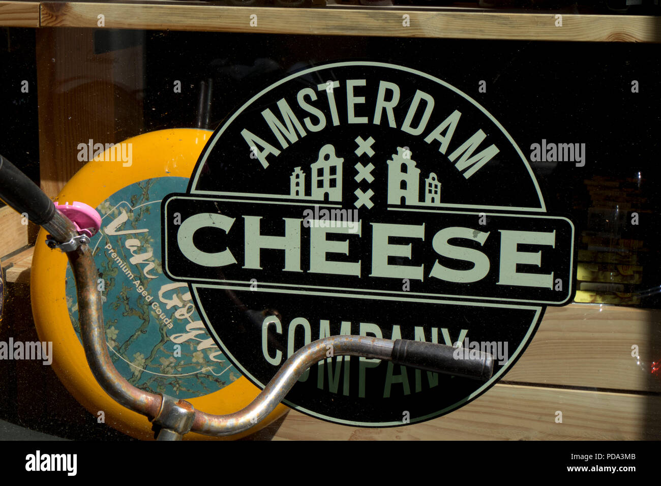 Shop selling typical Gouda cheese in Amsterdam, Holland Stock Photo - Alamy