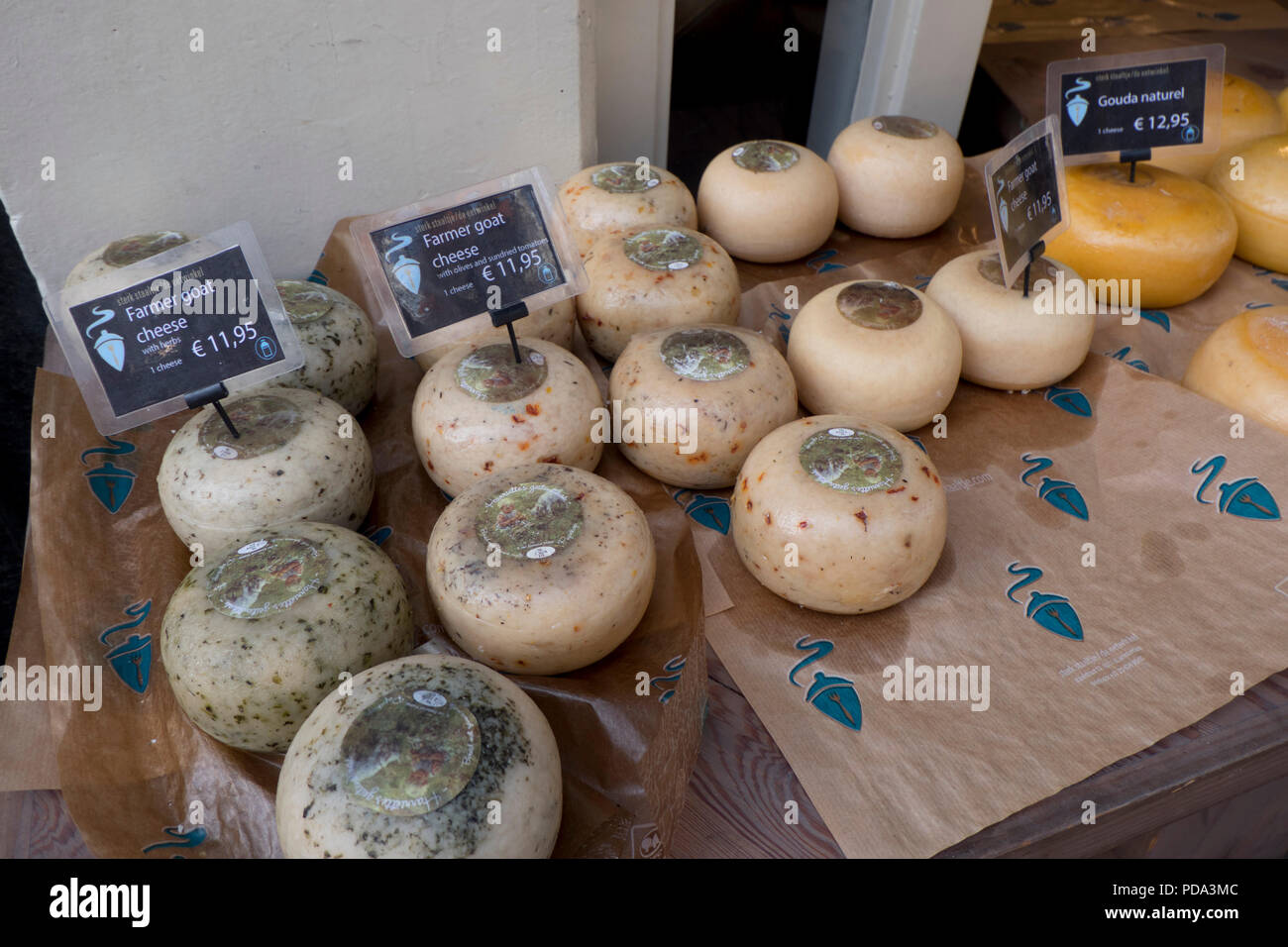 Shop selling typical Gouda cheese in Amsterdam, Holland Stock Photo - Alamy