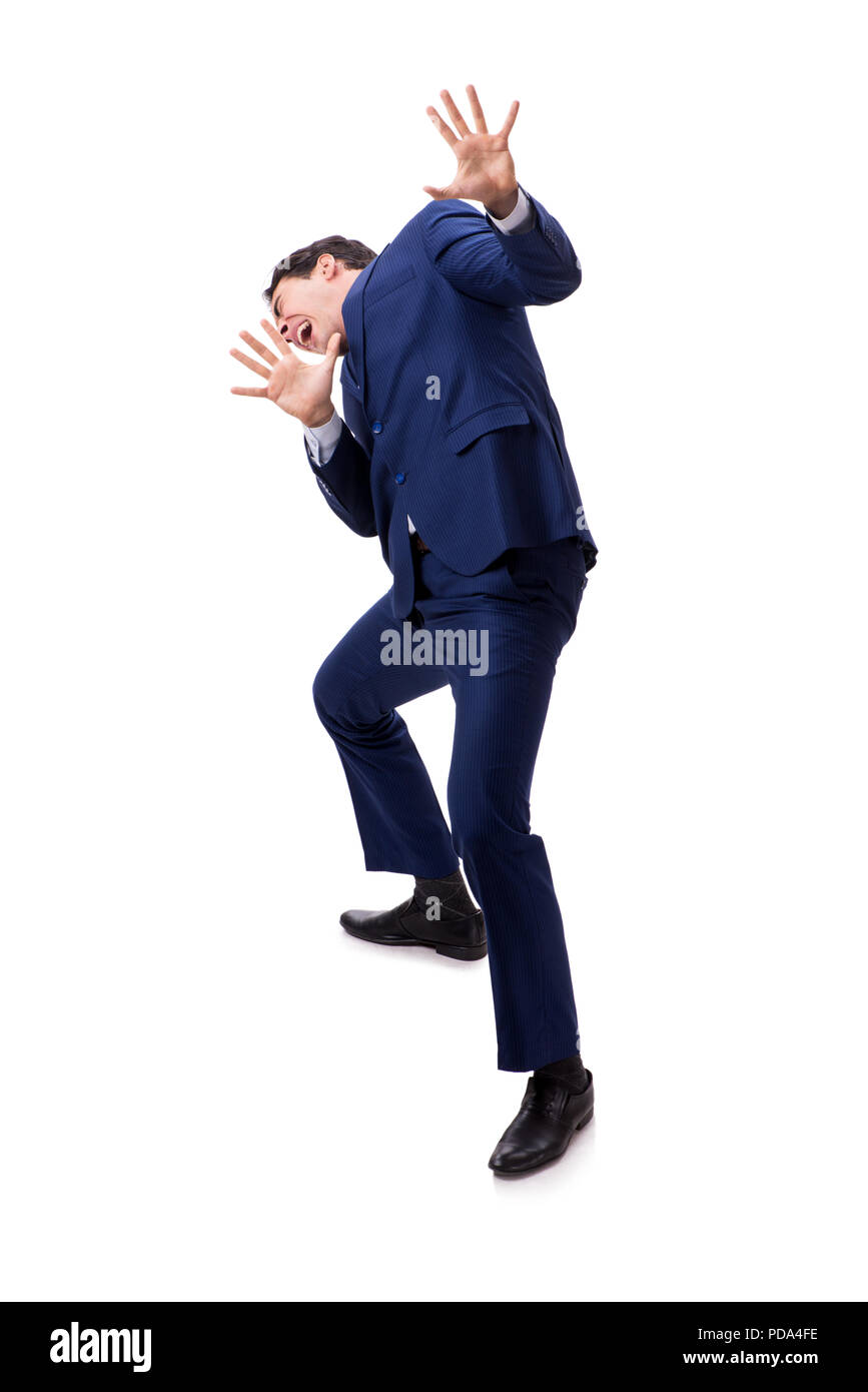 Young businessman isolated on white background Stock Photo - Alamy