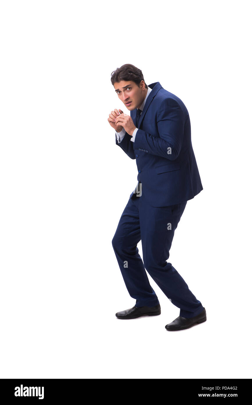 Young businessman isolated on white background Stock Photo - Alamy