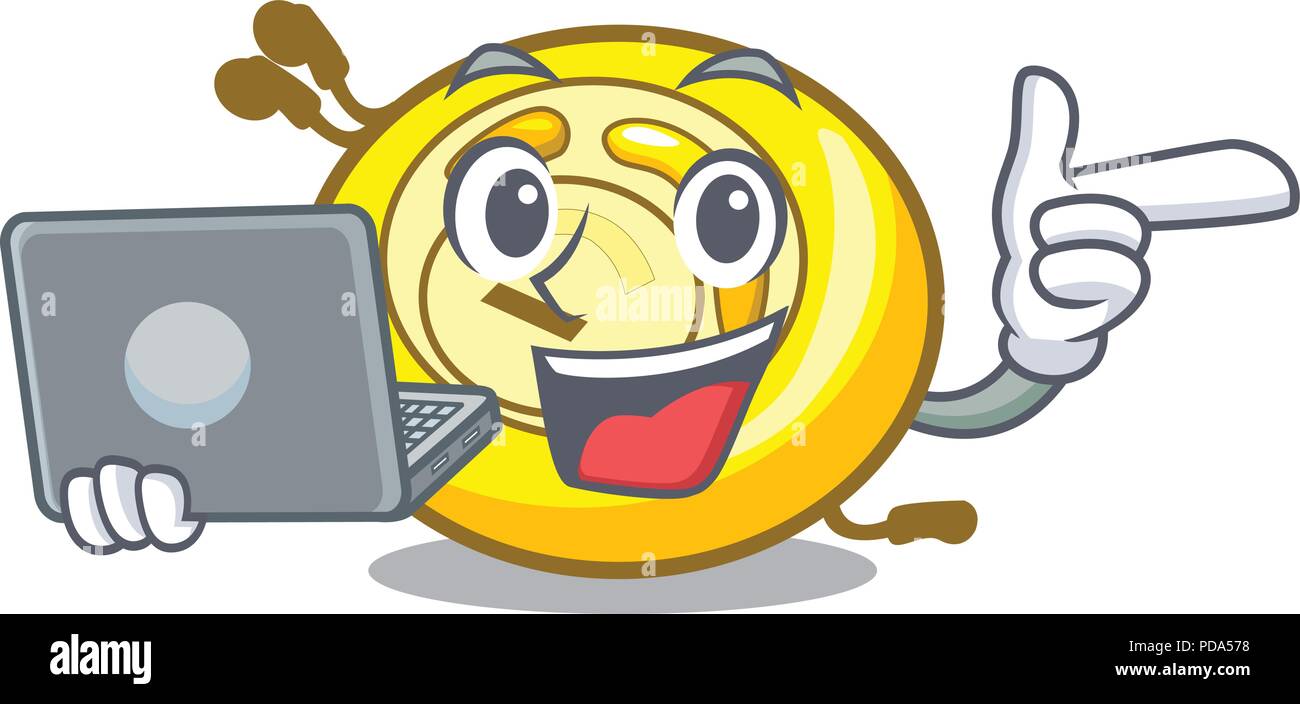 With laptop CD player character cartoon Stock Vector Image & Art - Alamy