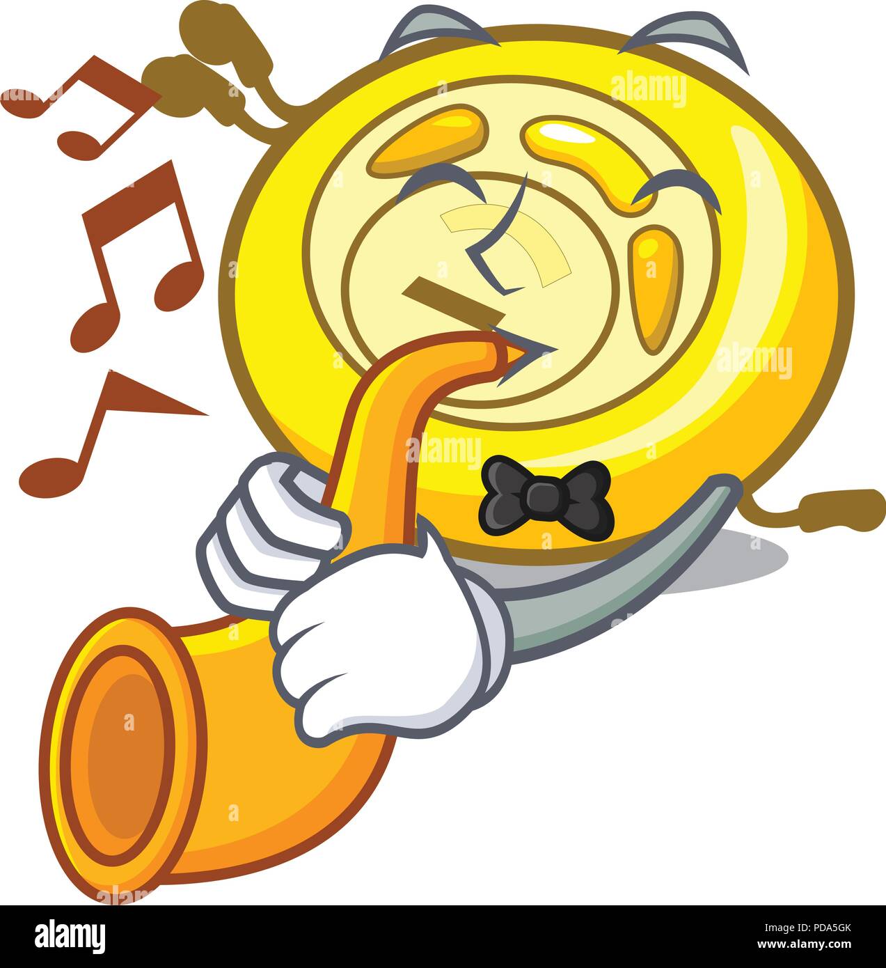 With trumpet CD player mascot cartoon Stock Vector Image & Art - Alamy