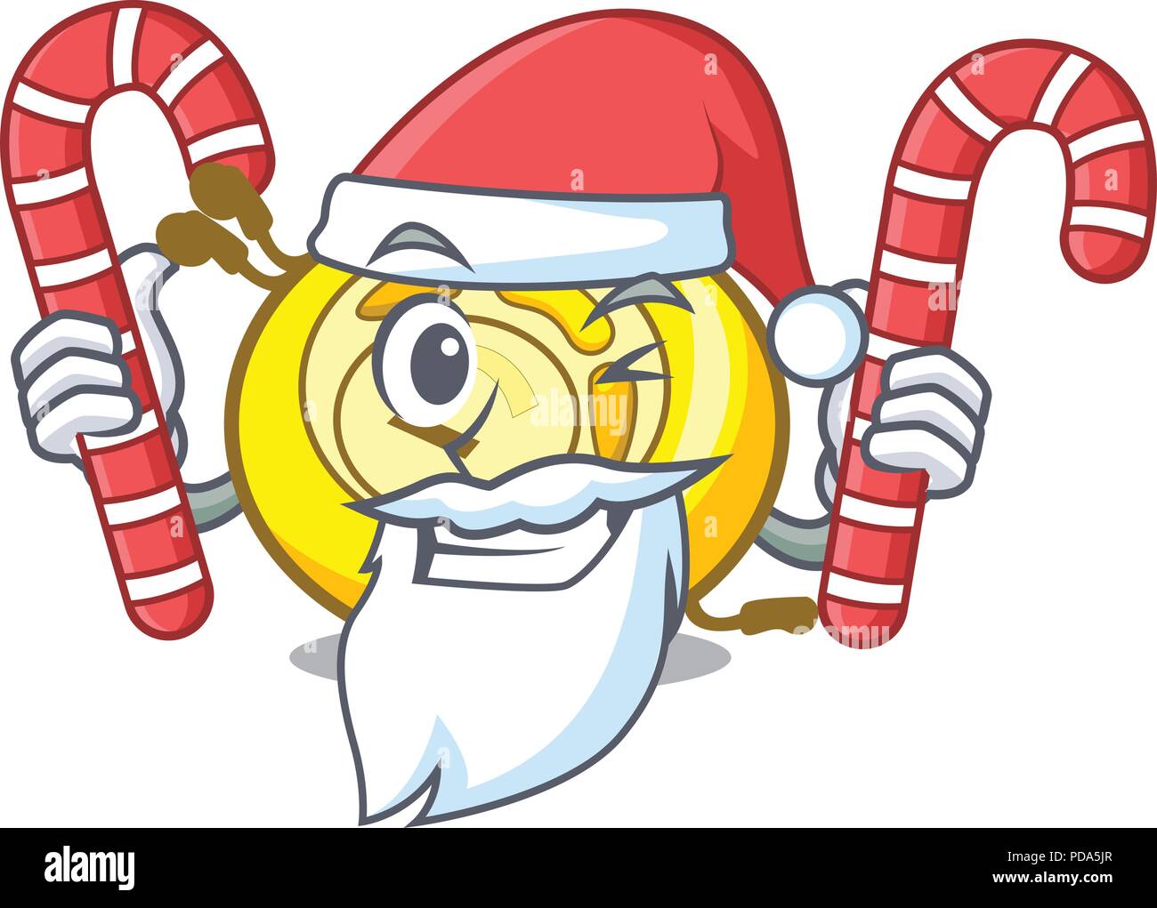 Santa with candy CD player mascot cartoon Stock Vector Image & Art - Alamy