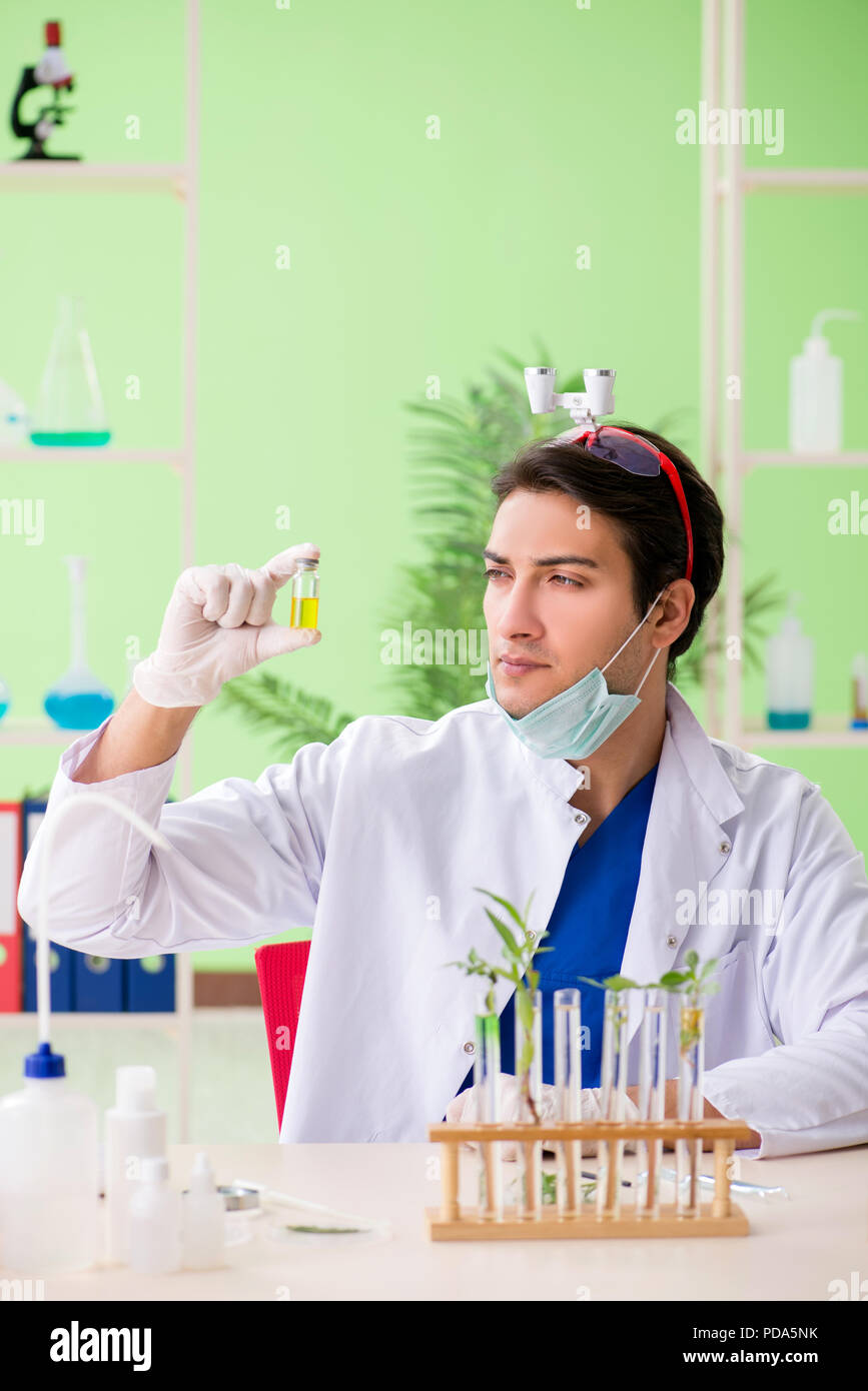 Young biotechnology scientist chemist working in lab Stock Photo - Alamy