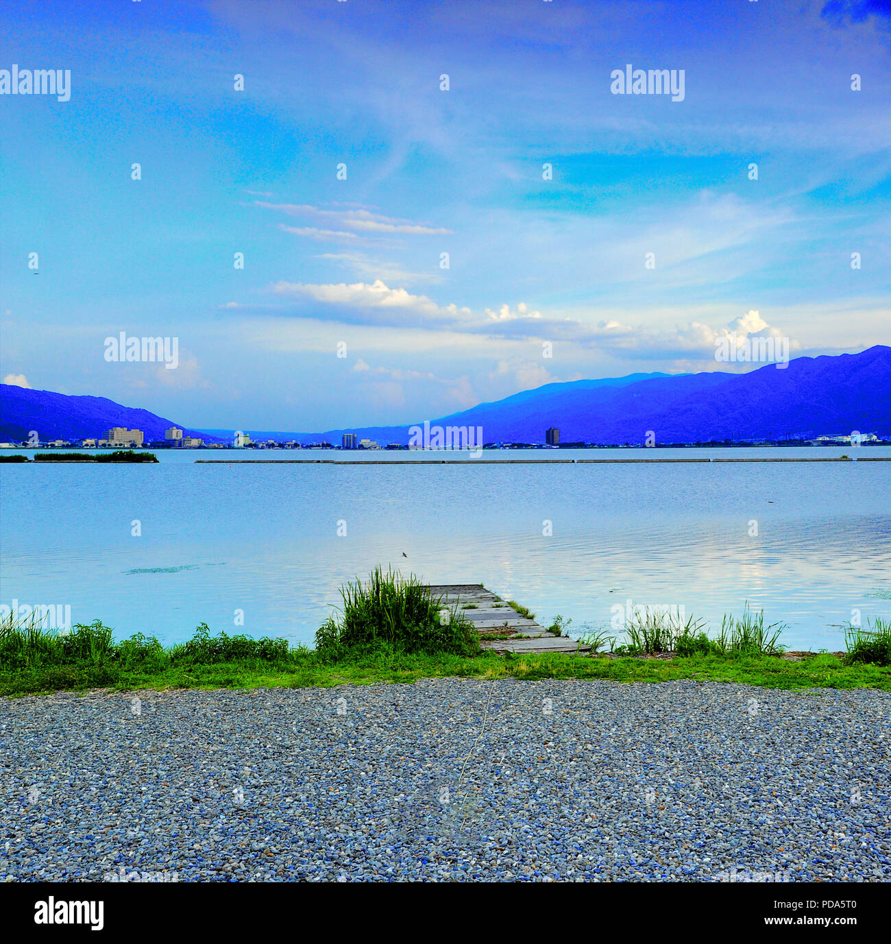 The lake Suwa Stock Photo - Alamy