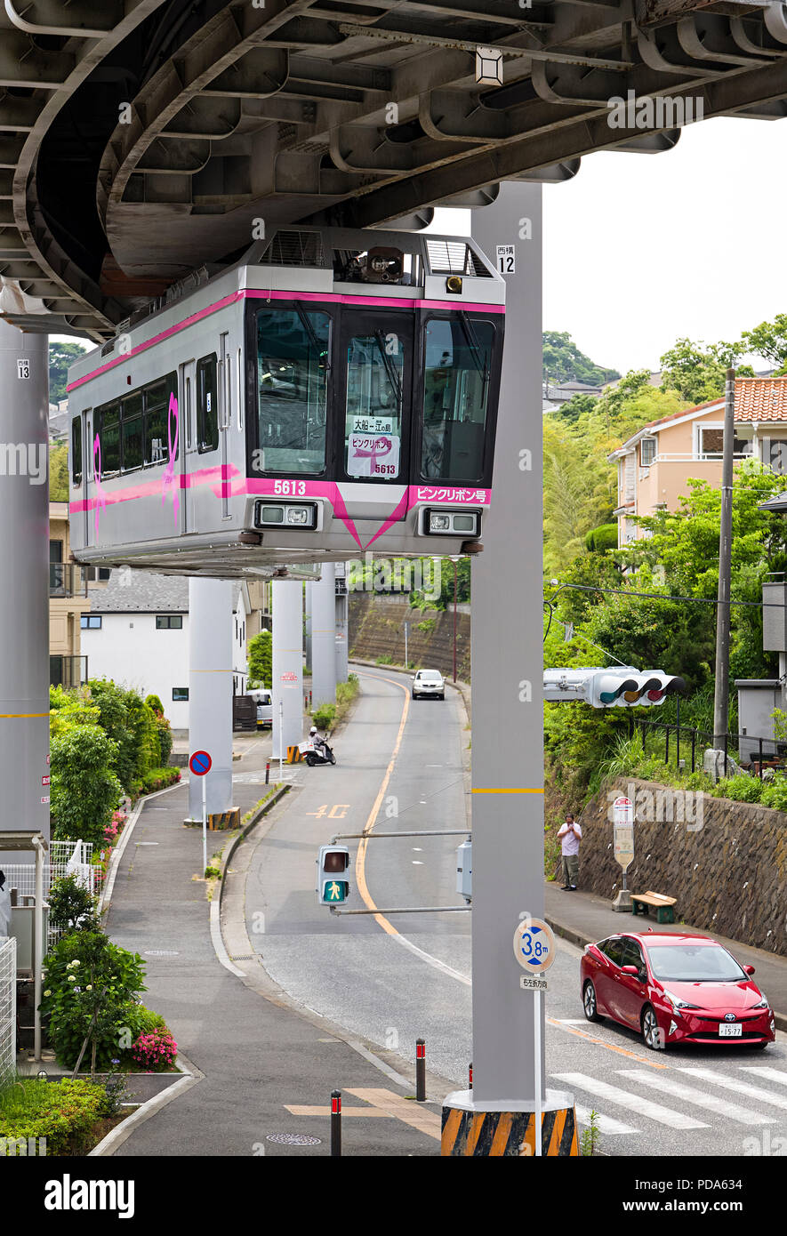 Japan, Honshu island, Kanto, Enoshima, the Shonan company suspended ...