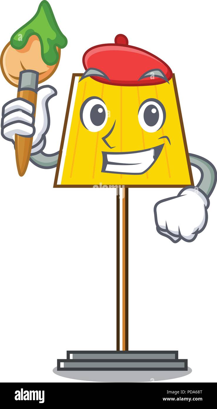 Artist floor lamp character cartoon Stock Vector Image & Art - Alamy