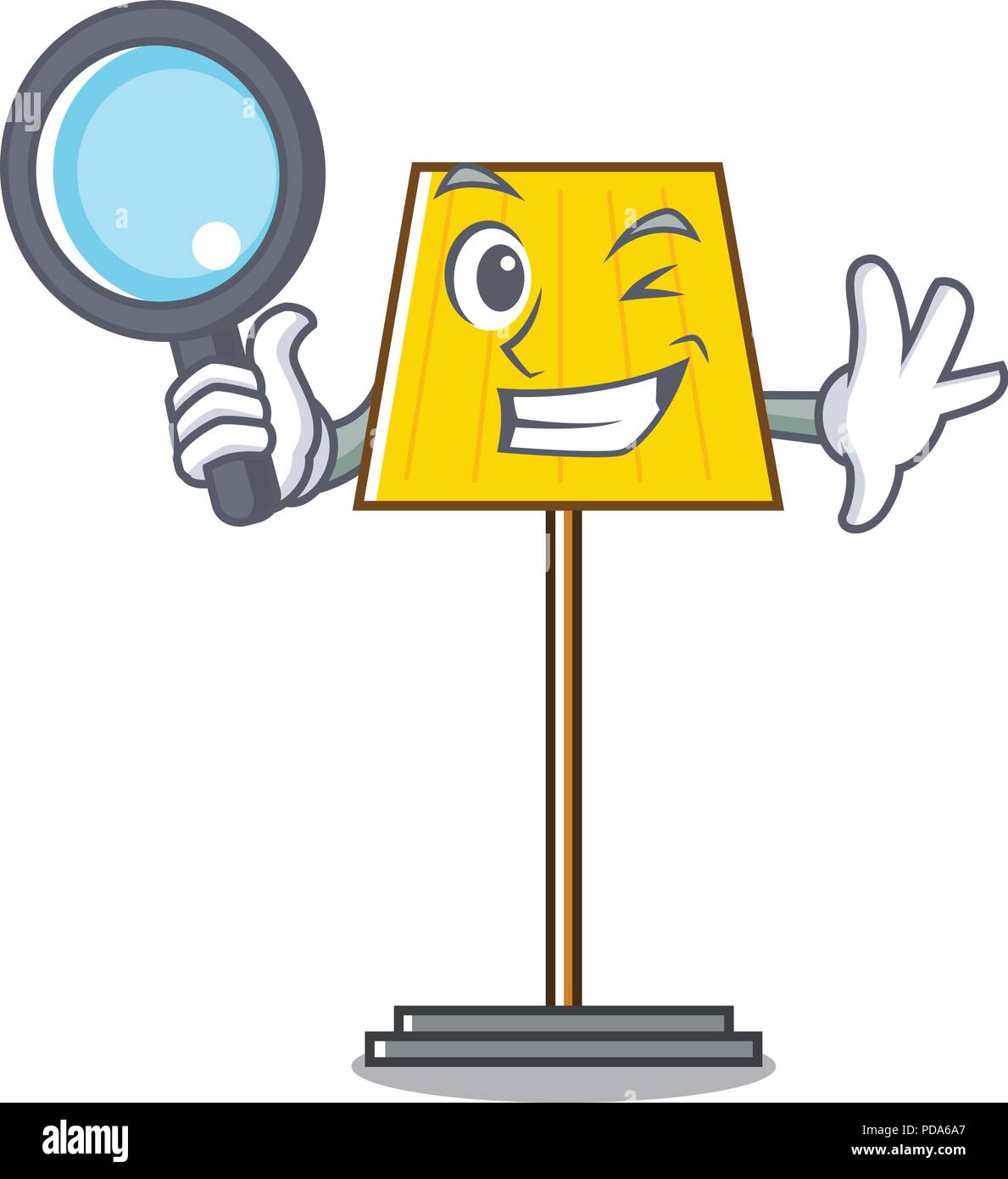 Detective floor lamp character cartoon Stock Vector Image & Art - Alamy