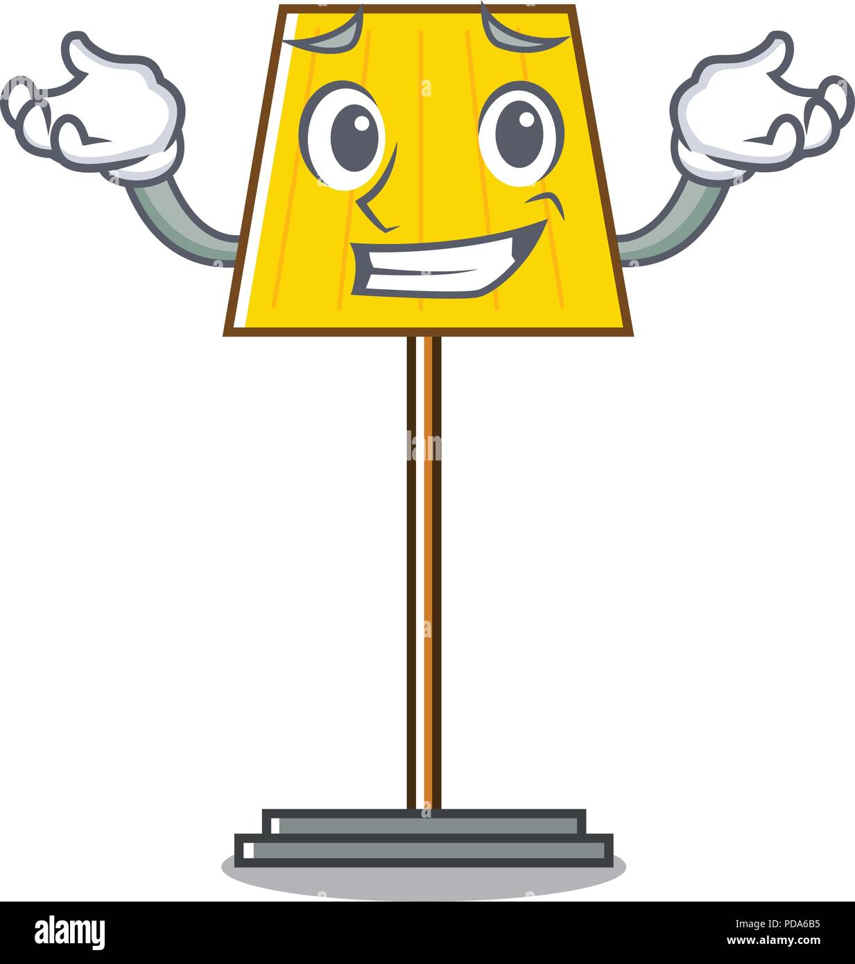 Grinning floor lamp character cartoon Stock Vector Image & Art - Alamy