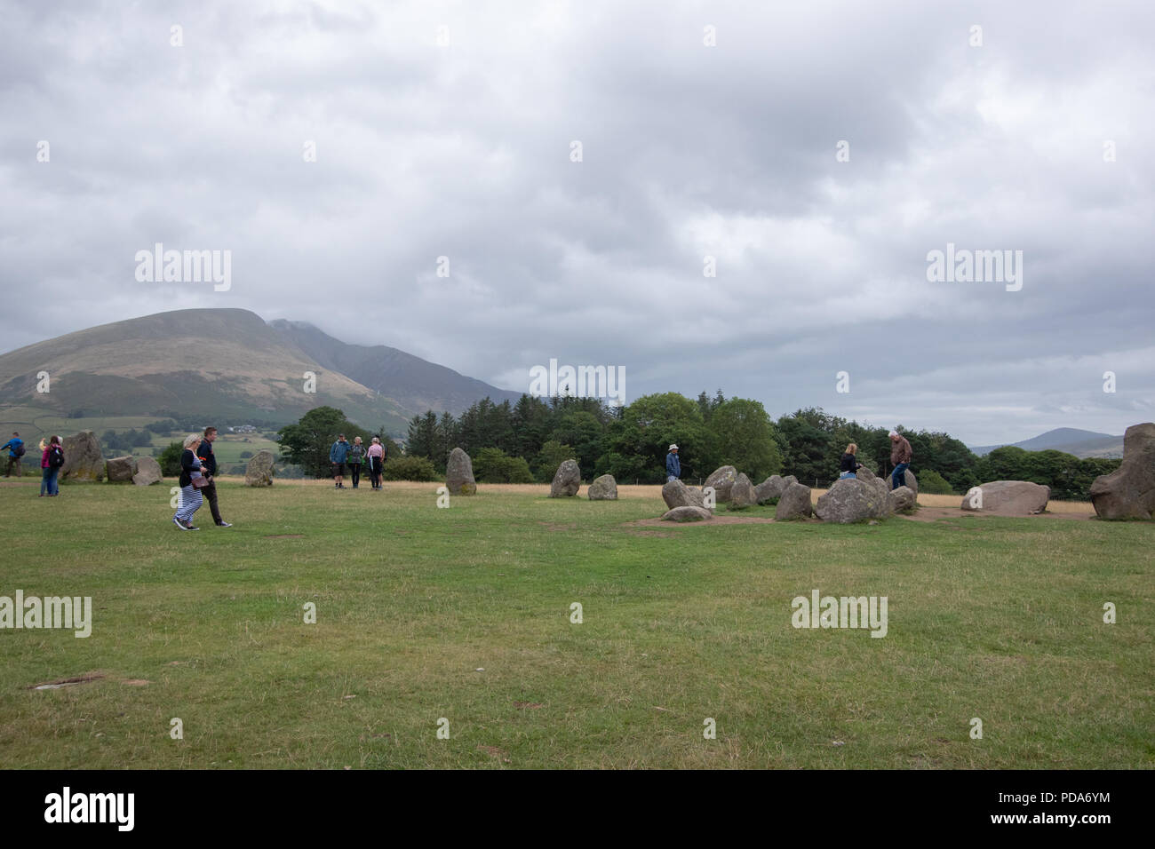 Castlerigg stone circle nestles into the landscape of the Lake District ...