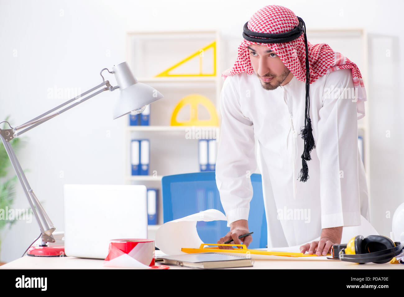 Arab engineer working on new project Stock Photo - Alamy