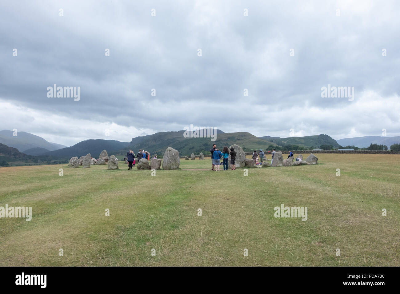 Castlerigg stone circle nestles into the landscape of the Lake District ...