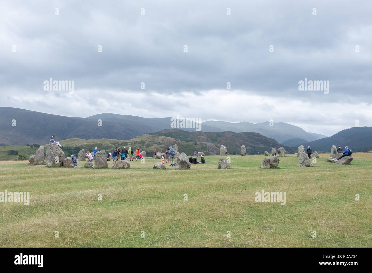 Castlerigg stone circle nestles into the landscape of the Lake District ...