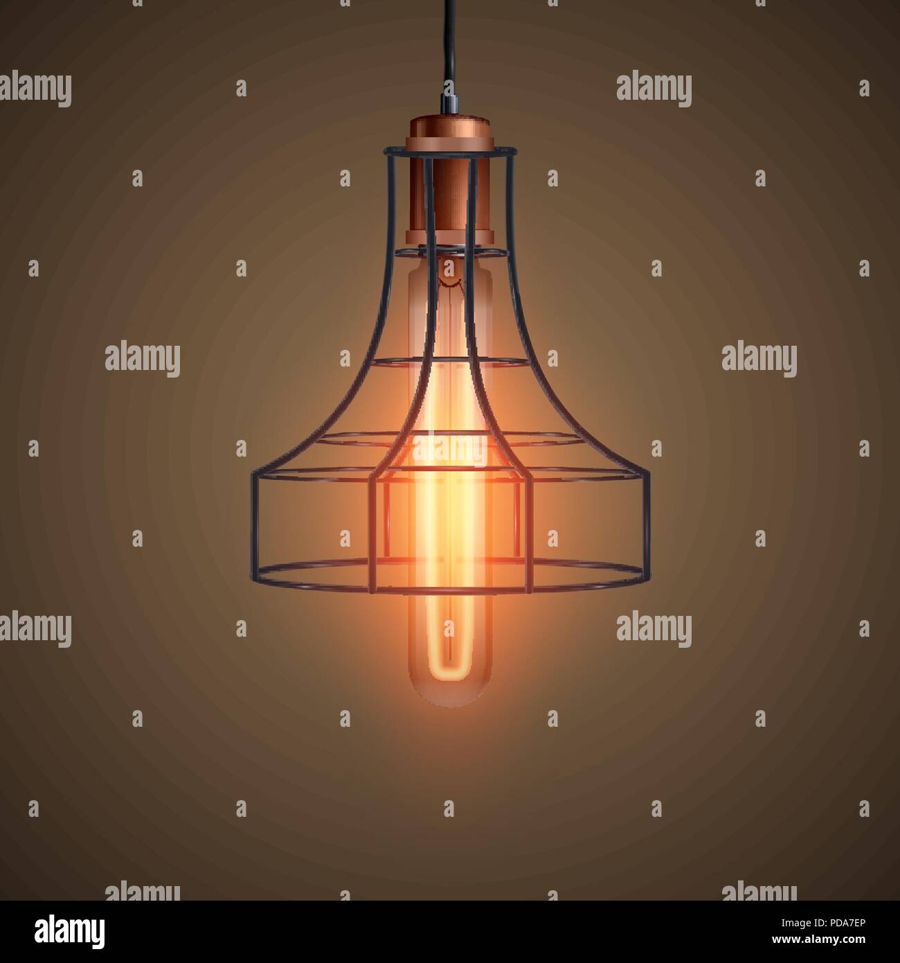 Decorative edison light bulb wire Stock Vector Image & Art - Alamy