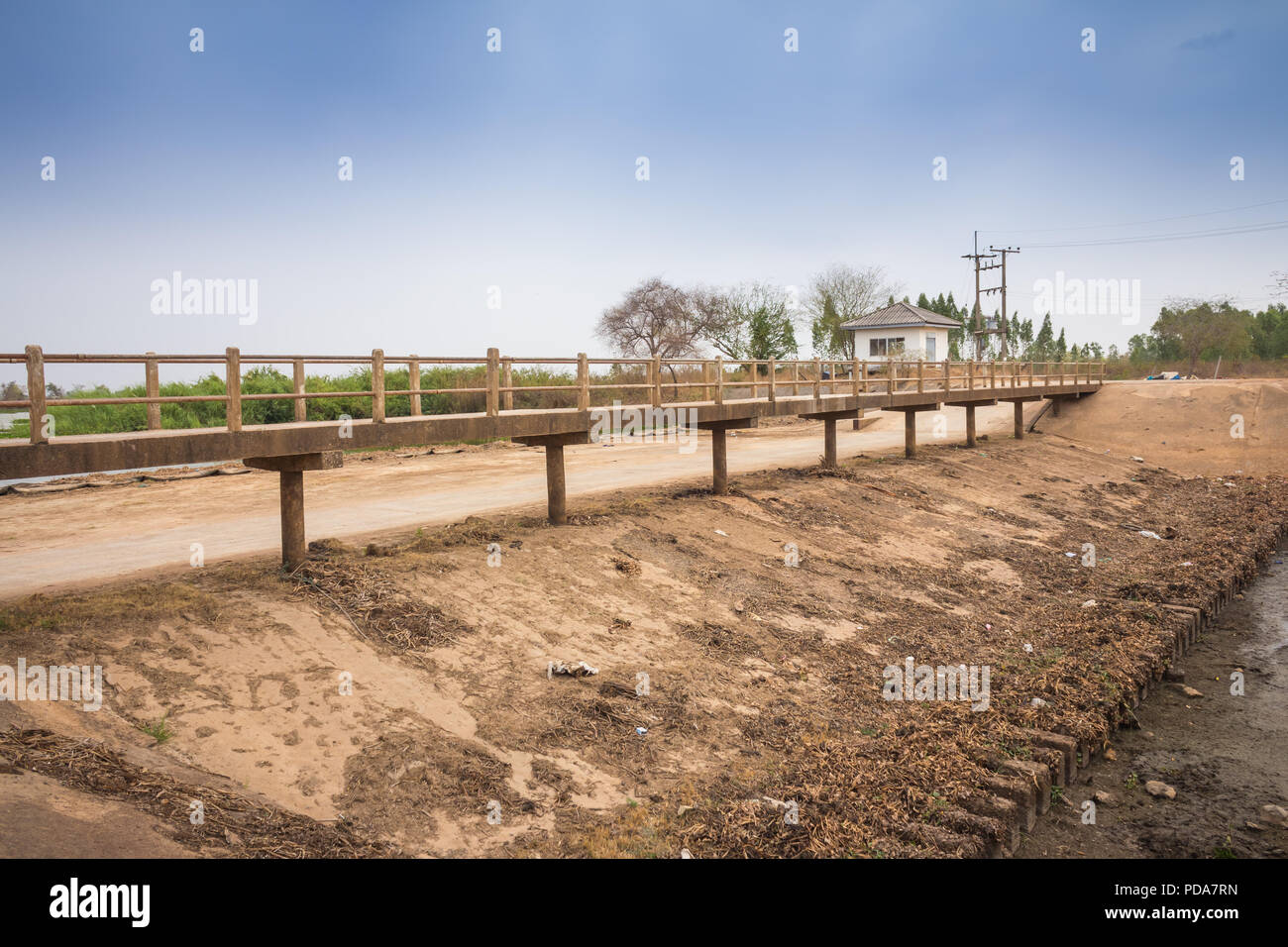 The bridge on the river, spring Stock Photo - Alamy
