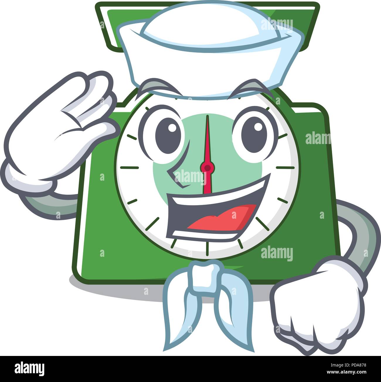 Sailor kitchen scale character cartoon Stock Vector Image & Art - Alamy