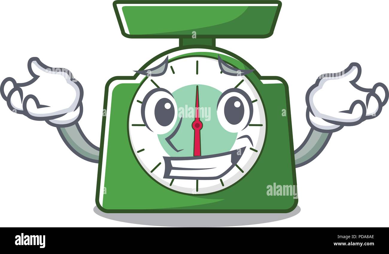 Grinning kitchen scale character cartoon Stock Vector Image & Art - Alamy
