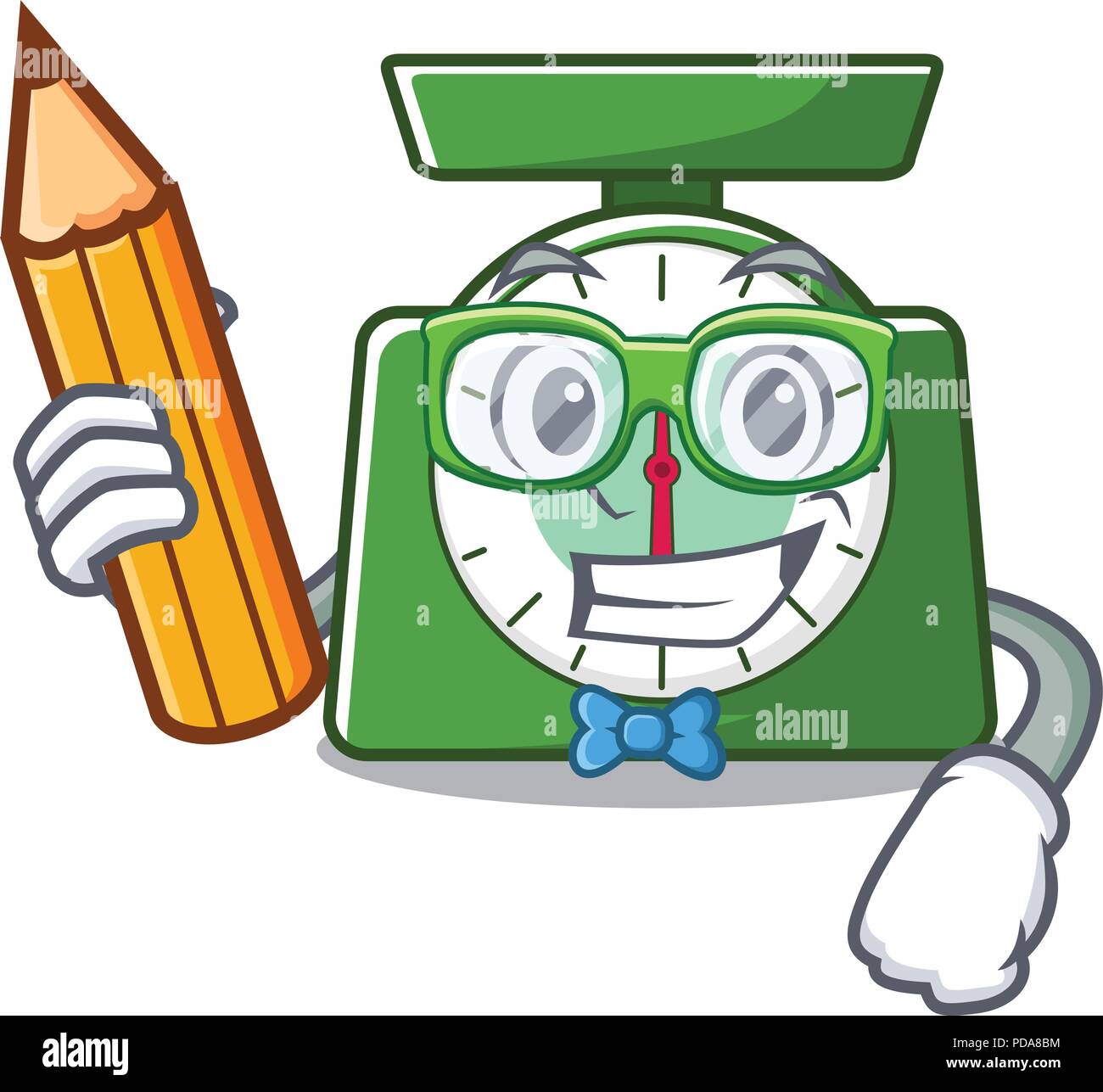 Student kitchen scale character cartoon Stock Vector Image & Art - Alamy