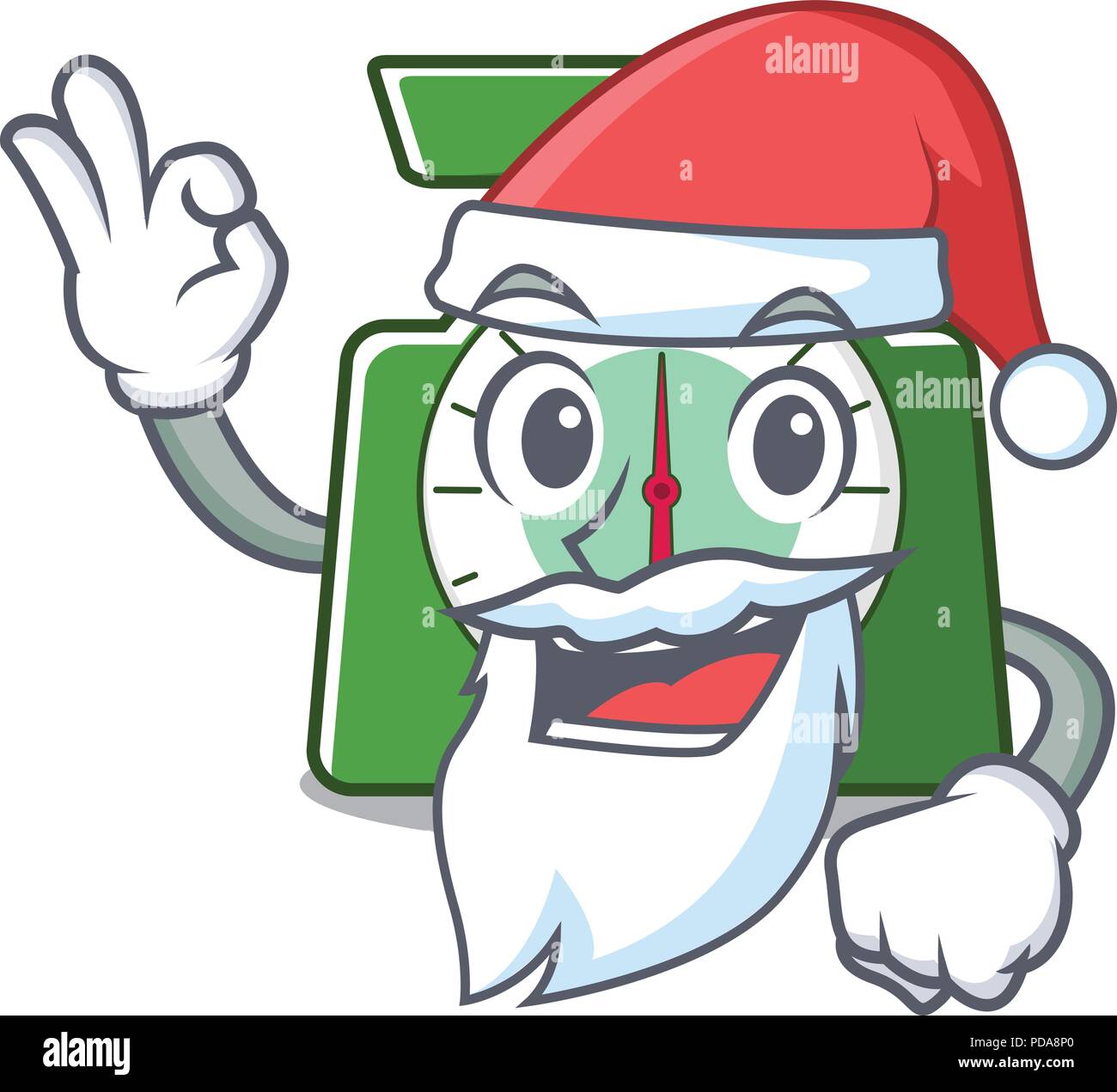 Santa kitchen scale mascot cartoon Stock Vector Image & Art - Alamy