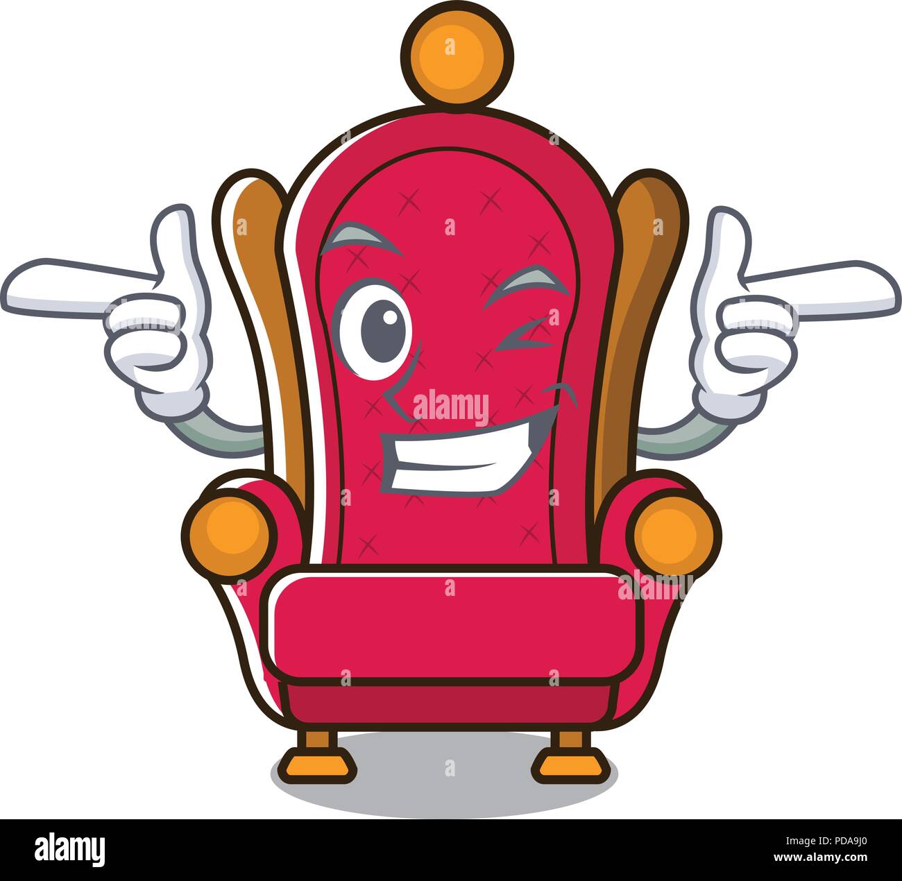 Wink king throne character cartoon Stock Vector Image & Art - Alamy