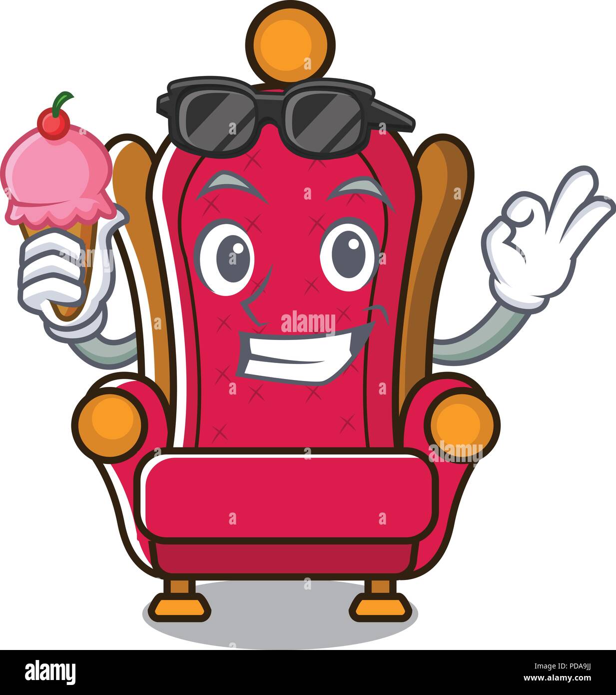With ice cream king throne character cartoon Stock Vector Image & Art ...